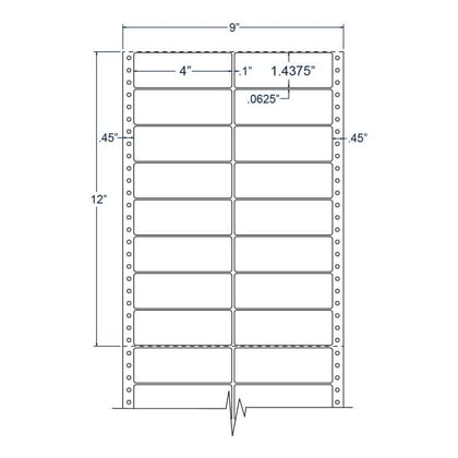White Colored Pinfeed Labels – 10000 Labels Per Carton