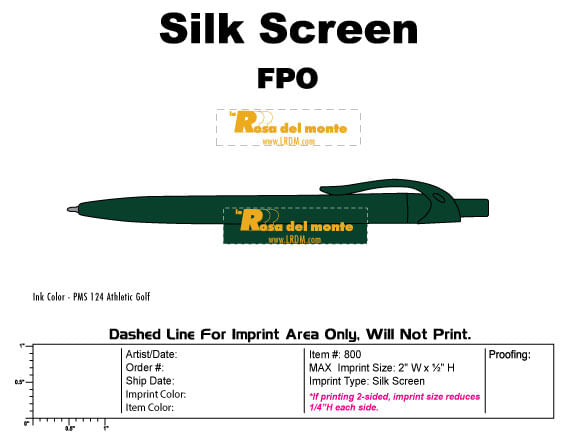 SLEEK_WRITE_PENS - Sleek Write Custom Imprint Forrest Green Pens (1,000)