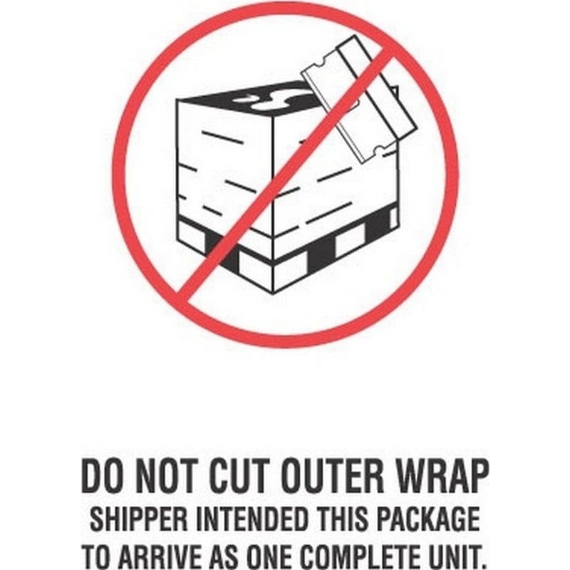 5" x 6" Do Not Cut Outer Wrap Labels (500 per Roll)