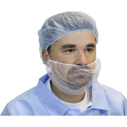 Polyester Mesh Beard Net, White (1000 Per Case)