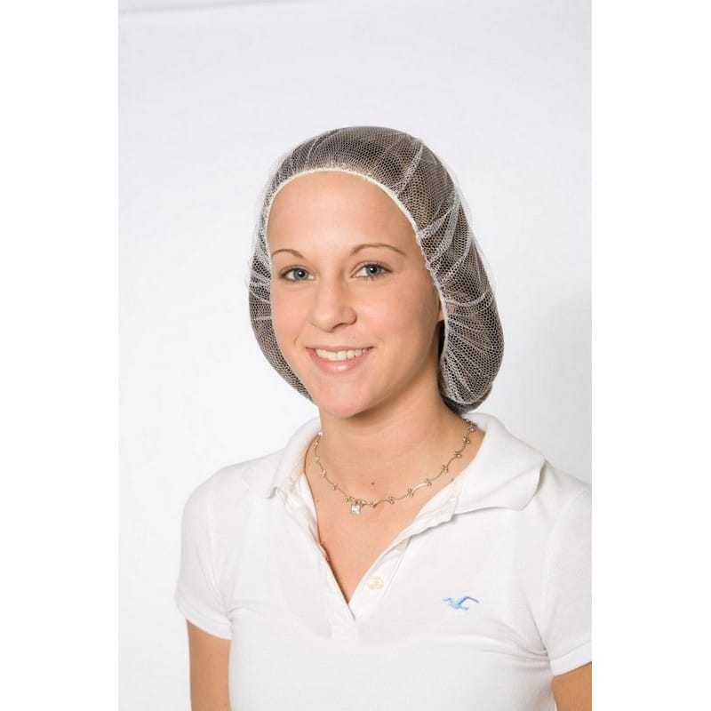 Hair Net, Heavyweight Polyester, White, 18" (1000 Per Case)
