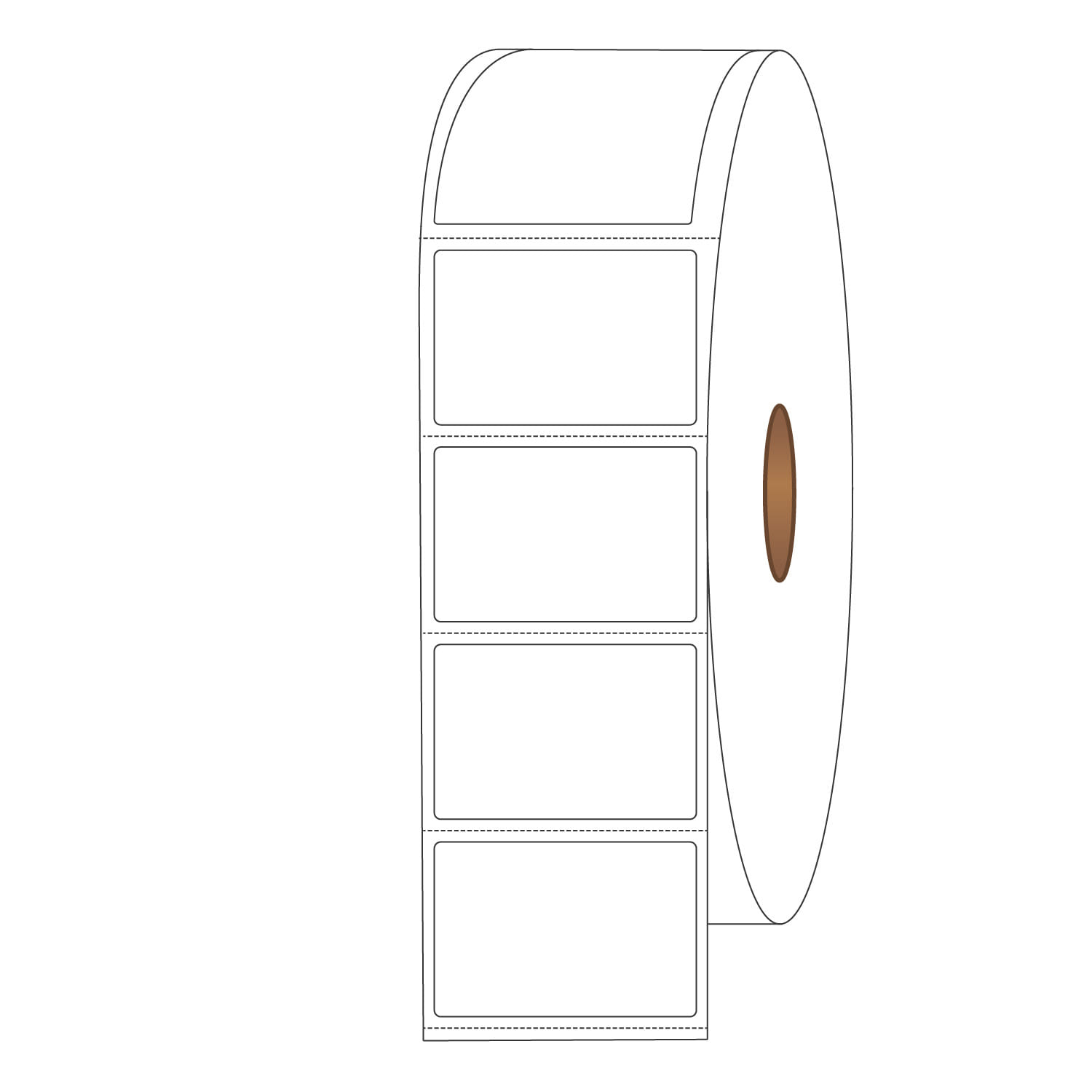 1-1/2" x 1" White Direct Print Thermal Labels, 2300 per roll (4 Rolls ...