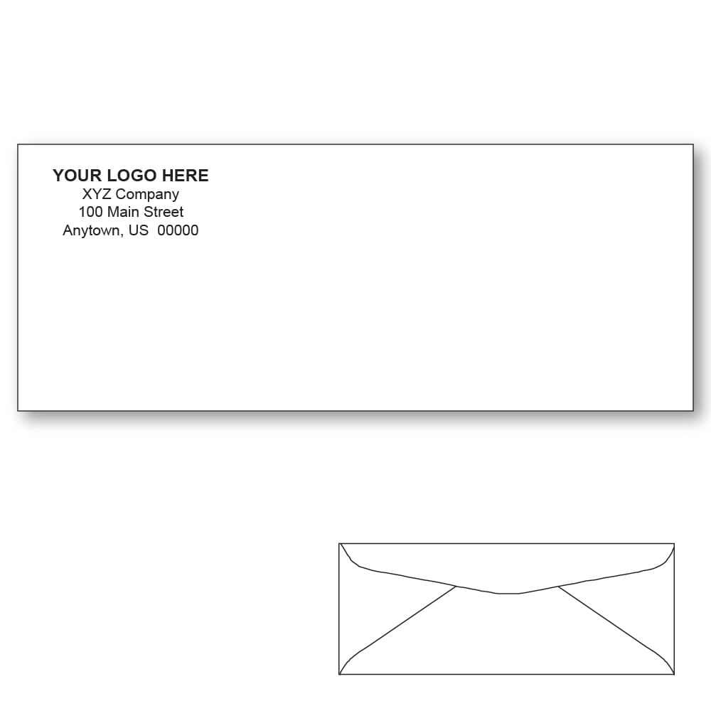 Custom Printed #12 Regular Envelopes, 4-3/4" x 11" White Wove, 24 lb ...