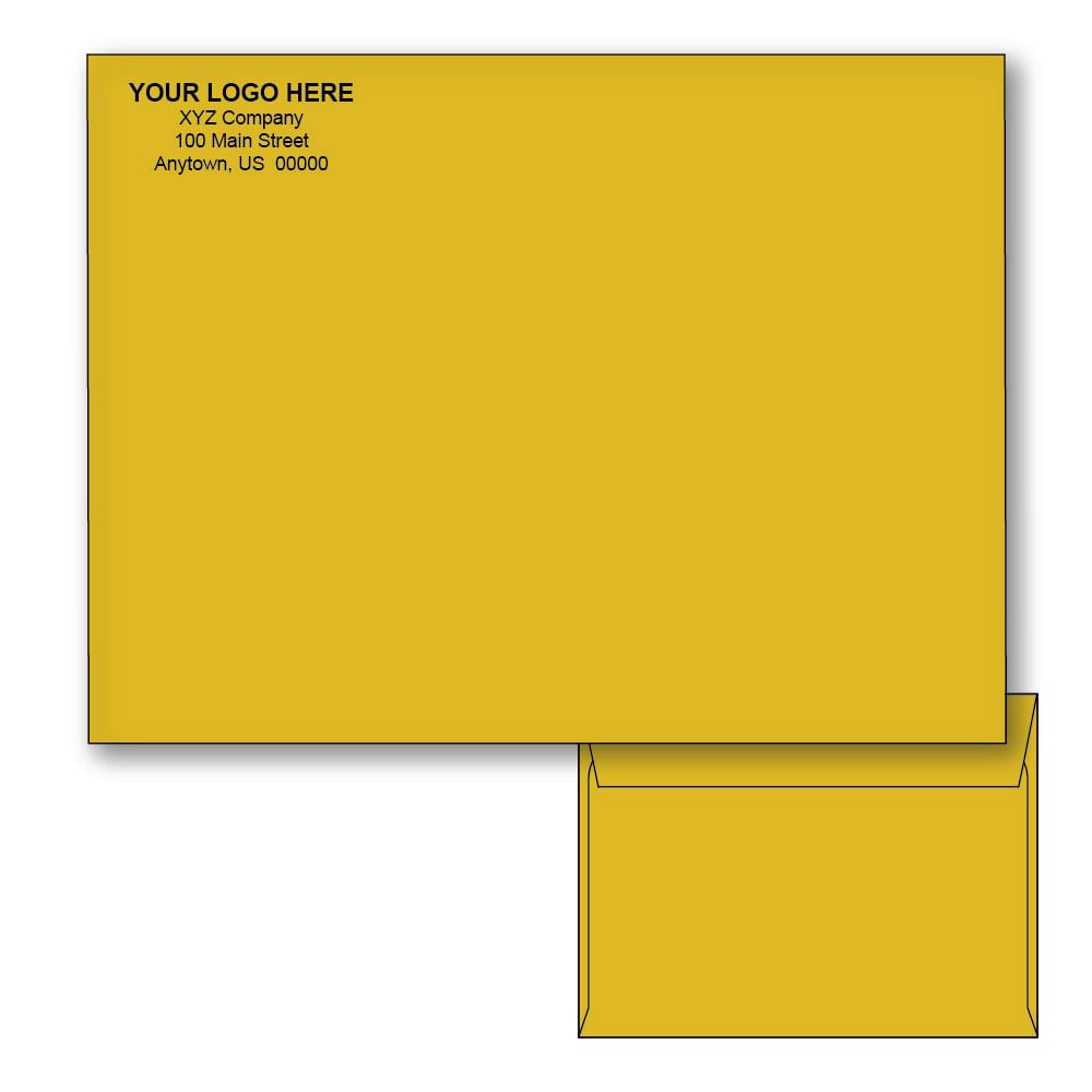 Custom Printed 9" x 12" Booklet Envelopes, Brown Kraft, 28 lb, Standard ...