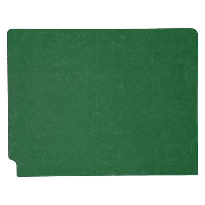 14pt Dark Green Folders, Full Cut 2-Ply END TAB, Letter Size, Fastener ...