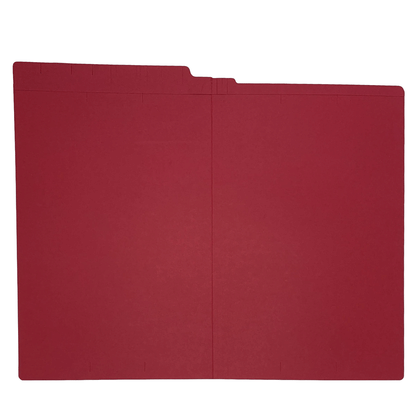 14pt Red Folders, Full Cut 2-Ply END TAB, Legal Size (Box of 50)