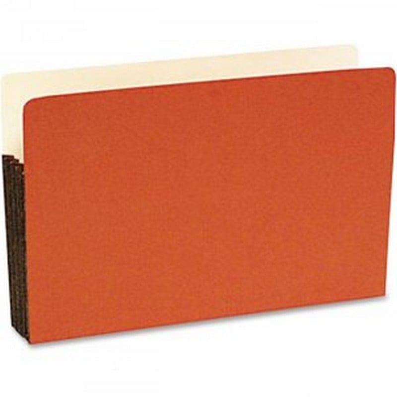 SJ Paper Durable File Pocket, 5-1/4" Expansion, Legal, Red, 25/Box